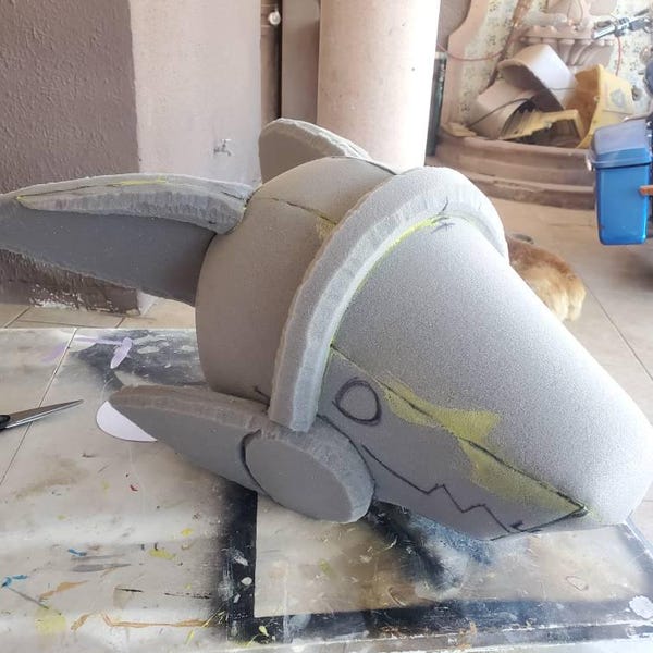 Protogen Fursuit Head Base Template: DIY Foam Cosplay Pattern (digital ...