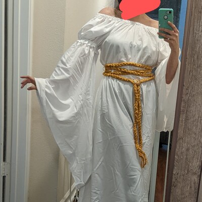 Renaissance Chemise Style Reenactment Costume Gown White W/dagged ...