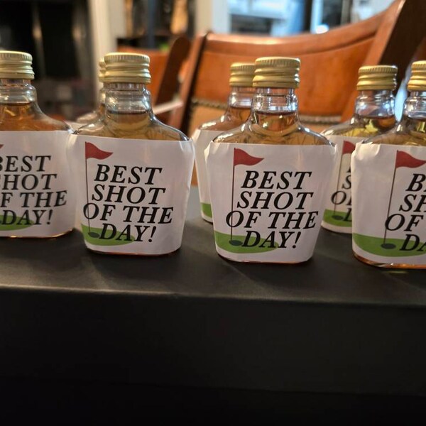 Golf Party Shot Labels, Bachelor Party Decor, Bachelor Party Shots ...