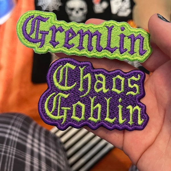 Chaos Goblin Patch - Gothic Patch, Emo Patch, Biker Patch, ADHD Patch, Autistic Patch, Audhd ...