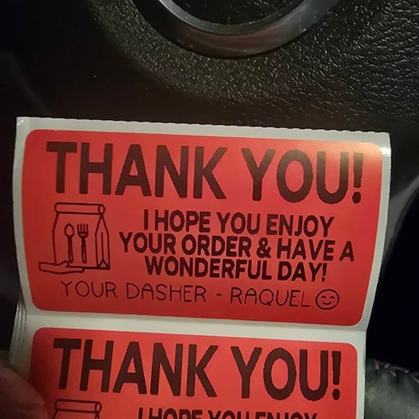 Personalized Winter Delivery Stickers Thank You Stickers Doordash ...
