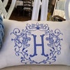 FRENCH COUNTRY MONOGRAM Pillow Cover, French Cottage Personalized ...