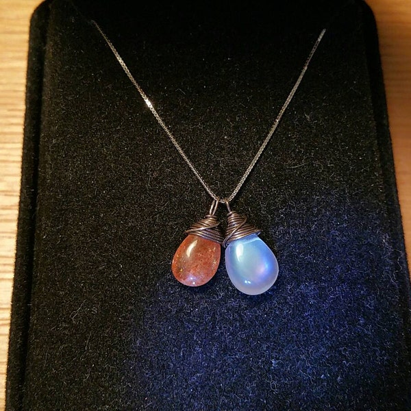 Stunning Rainbow Moonstone Moon Goddess Lariat Necklace // High Quality ...