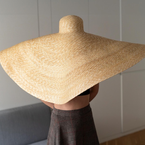 Oversized Straw Hat: Wide Brim Panmilli Photoshoot Hat - Etsy