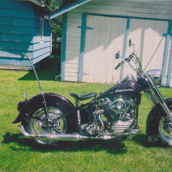 Harley Panhead Motorcycle Art - American Classic - Etsy