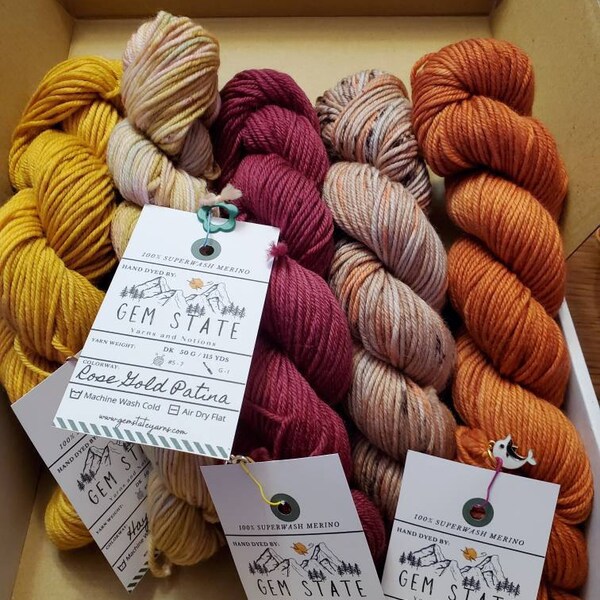 Hand Dyed Assigned Pooling Yarn in flourish Colorway: Available in Sock ...