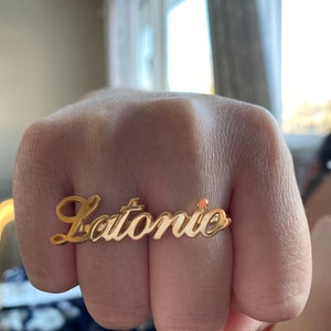 Two Finger Ring Personalized Ring Two Name Ring Double Name Ring Custom ...