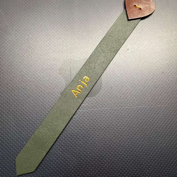 Personalised Leather Bookmark Star Heart Shaped Handmade Present for ...