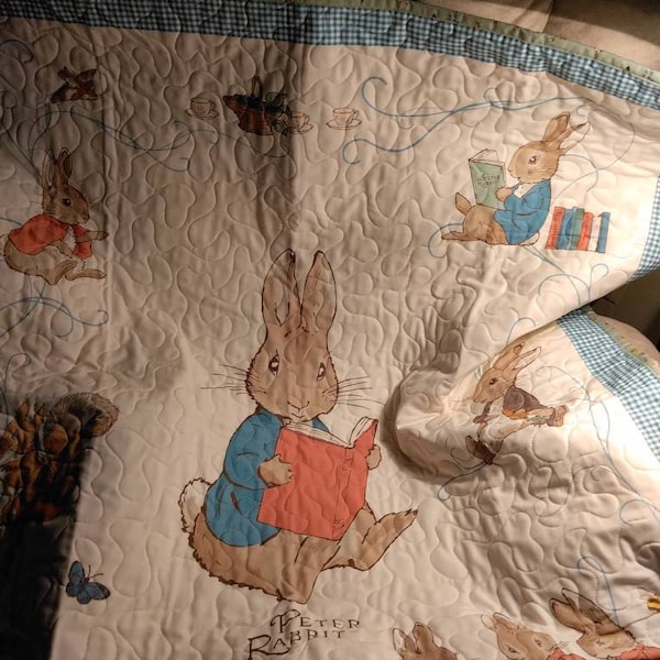 Baby Quilt, Peter Rabbit Baby Quilt, Vintage Reproduction Quilt ...