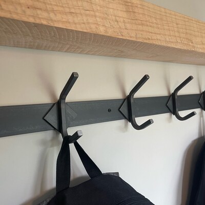 Iron Coat Rack Wall Mounted Coat Rack Wrought Iron Towel - Etsy