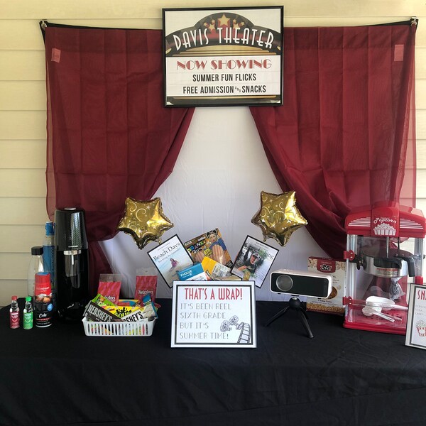 Custom Movie Theater Sign - Digital Download, DIY Printable Sign, Movie ...