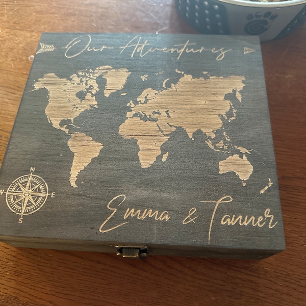 Keepsake Box, Adventure, World Map Box, Travel, Decorative ...