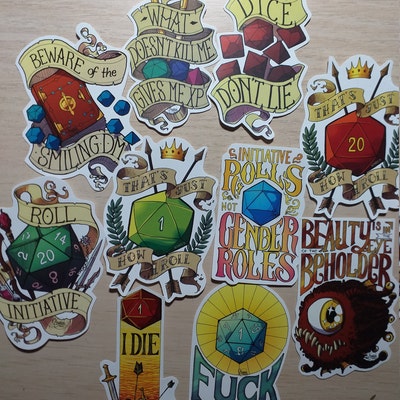 D&D Stickers - Etsy