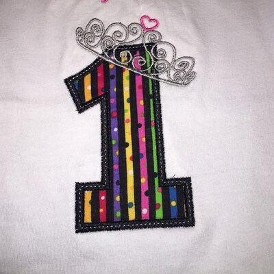 First Birthday Embroidery Design / Tiara Embroidery Design / Crown ...