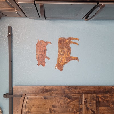 Cuts of Beef Rustic BBQ Cow Metal Farm Signs BEEF - Etsy