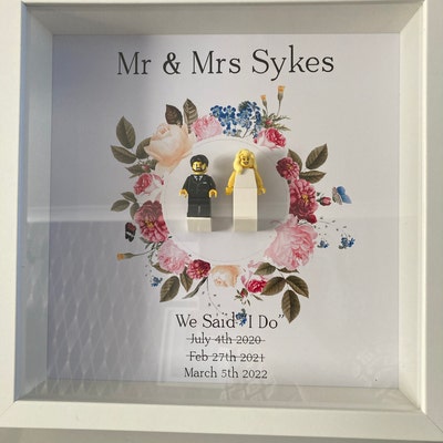 Custom Made Personalised Wedding Frame With Bride & Groom - Etsy