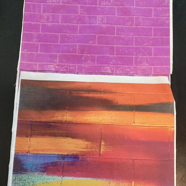 Colored Brick Wall Digital Paper, Brick Background, Red Brick, Rainbow ...