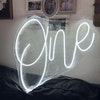 LED Neon Sign one for First Birthday Party, Scenery for Photo Studio ...