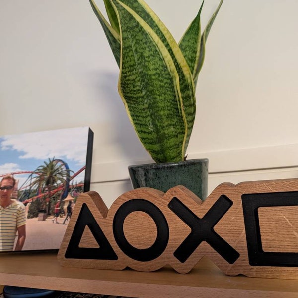 Wooden Playstation Stand With Cutout Effect Ps Logo Sign Ps5 Ps4 Gaming ...