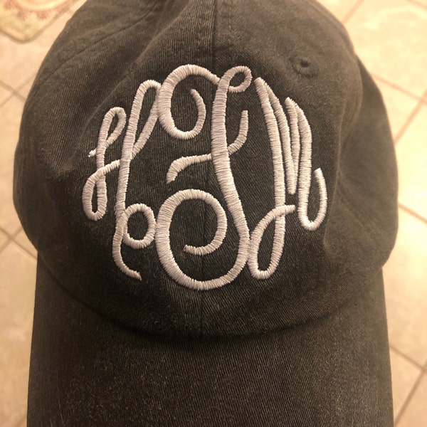 Monogrammed Hat, Monogrammed Baseball Cap, Monogrammed Cotton Cap ...