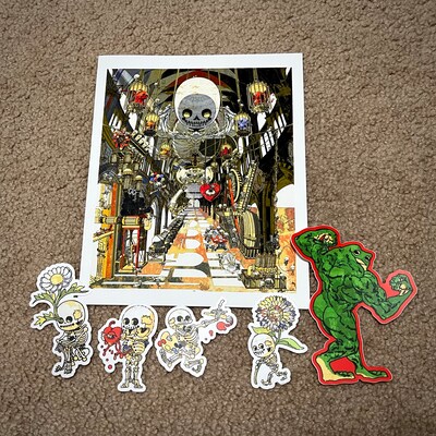 Bone Voyage Skeleton Sticker Vinyl Sticker Decals - Etsy