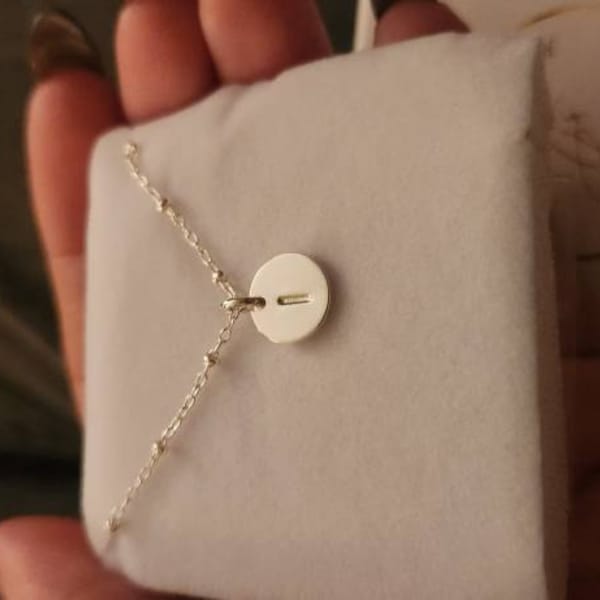 Sterling Silver Initial Necklace, Personalized Initial Necklace Gift ...