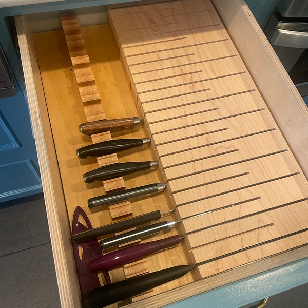 Custom Kitchen Drawer Organizer for Utensils - Organizer for Silverware ...