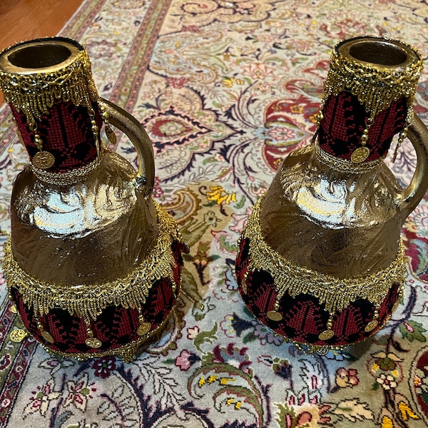 Authentic Palestinian Keffiyeh Shemagh, High Quality Hadab Hand-tied by ...