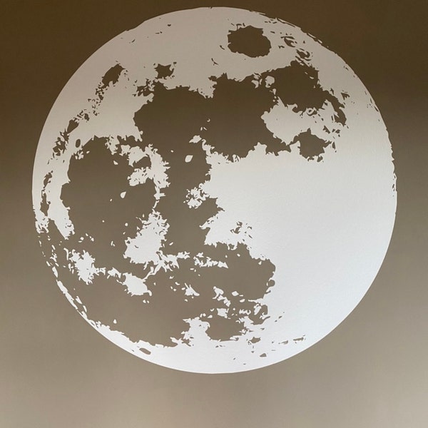 Moon Decal, Moon Wall Decal, Home Decor Sticker, Home Decor, Wall ...