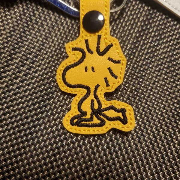 Peanuts Snoopy Woodstock Embroidered Key Fob - Etsy