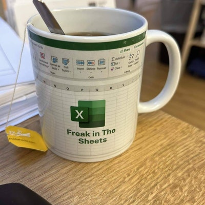 Freak in the Sheets Funny Spreadsheet Mug. Eat Sleep Spreadsheet Repeat ...