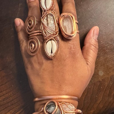 Quartz Finger Ring - Etsy