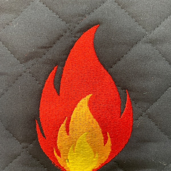 Flame Embroidery Design. Flame Silhouette Embroidery Design. Flame ...