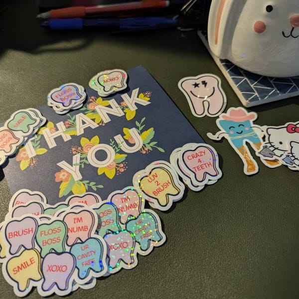 Sugar Skull Tooth Sticker, Dental Sticker, Dentist, Dental Student ...