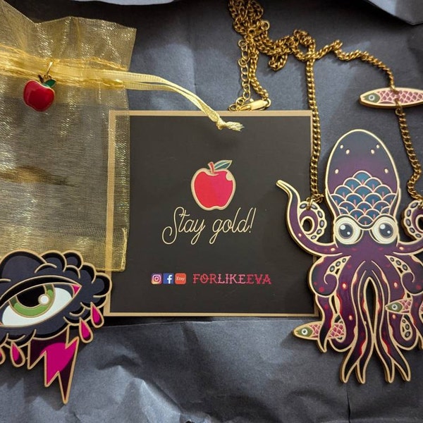 BOOM BOOM BOOM Gold Statement Acrylic Earrings Oldschool Style Tattoo ...