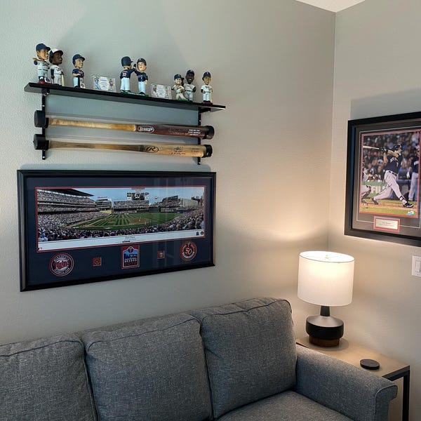 7bat Wood - Baseball Bat Display Rack W/ Multiple Shelves- Premium Pine ...