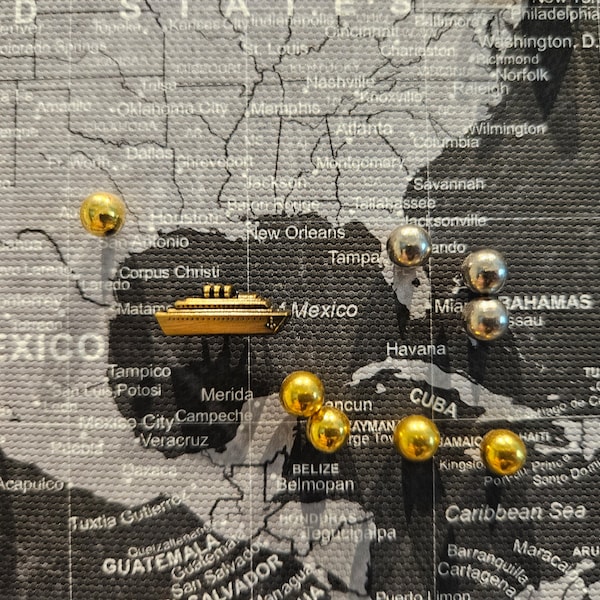 Metal Push Pins, Travel Map Markers, You Choose Mix and Match, Gold ...