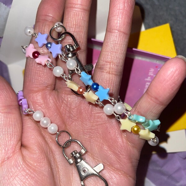 Handmade Earrings Shooting Star Dangle Drop Chain Earrings Luminescent ...