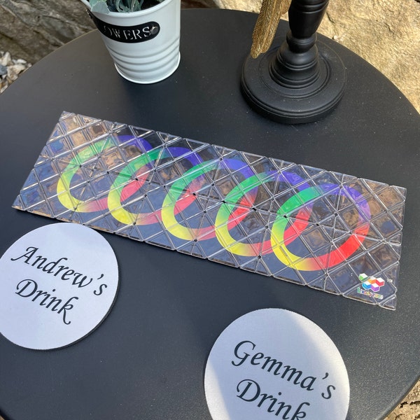 Custom Printed Drinks Coaster - Round Square Rubber Backed Personalised ...