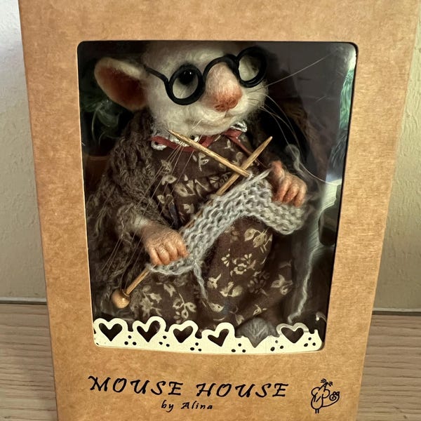Amazing Mouse Cute Birthday Present, Needle Felted Mouse, Felted Mouse ...