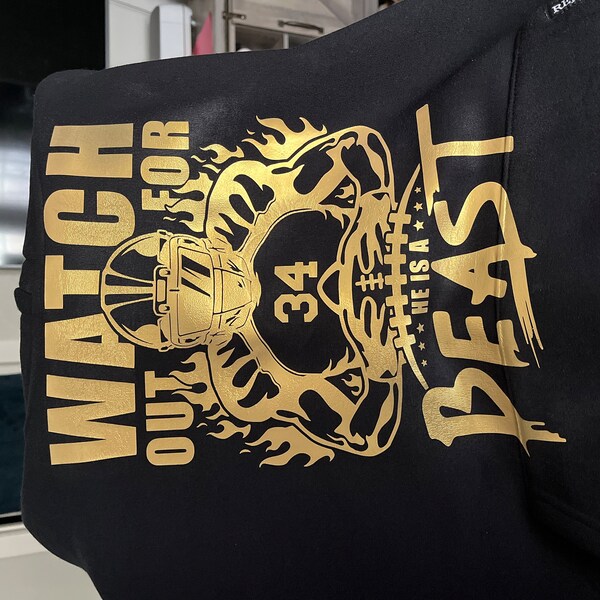 Watch Out He's a Beast Svg | Football Svg | Football Player Svg ...