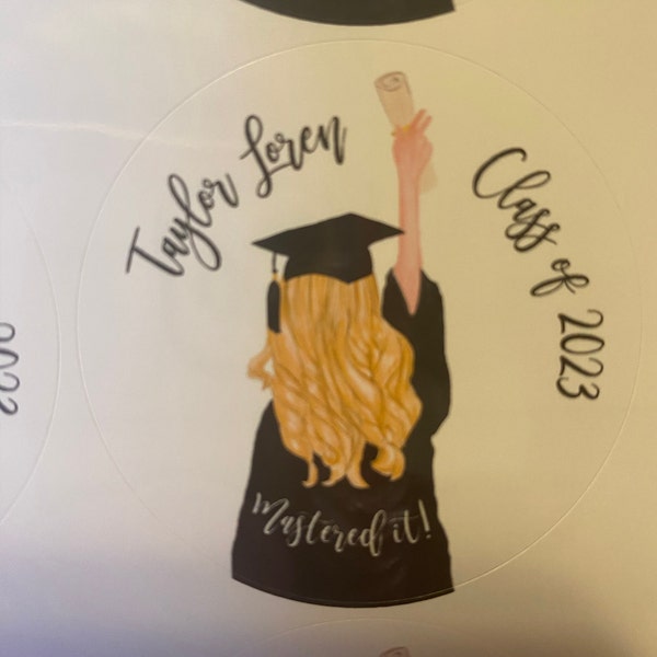 Personalized Stickers, Graduation Party Stickers, Graduation ...