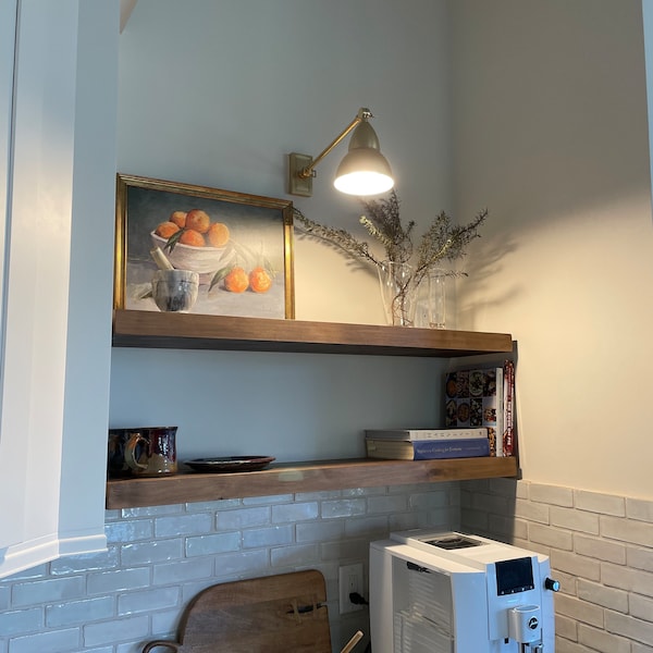 2 INCH THICK Floating Shelves, Heavy-duty Kitchen Floating Shelf ...