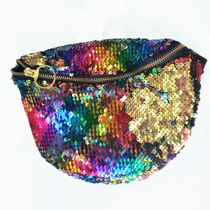 Purple Blue Mermaid Sparkle Sequin Fanny Pack Bum Waist Bag Festival ...