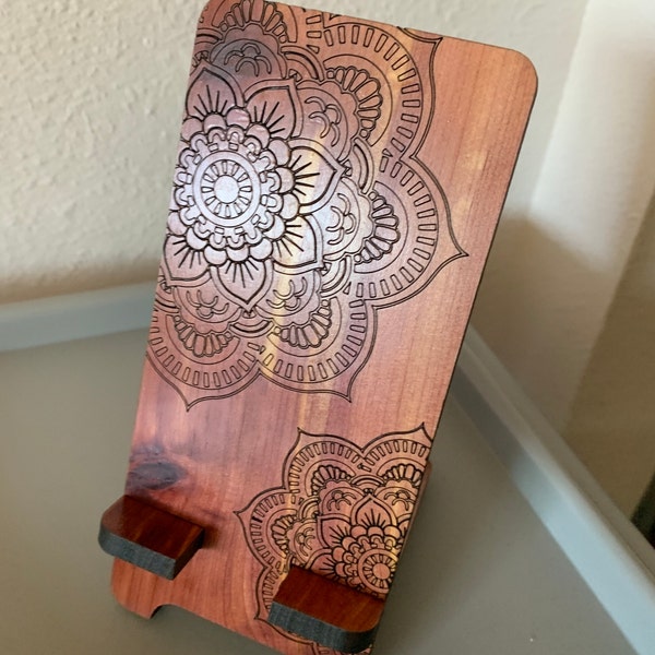 Custom Wood Phone Stand With Personalized Message (handwritten or Typed ...
