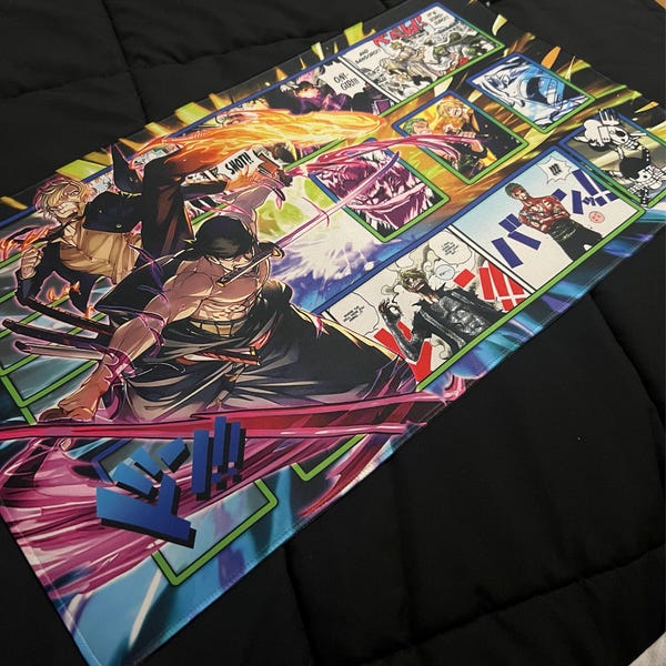 Playmat Jewelry Bonney Bonny With Zones Playmat Game Mat TCG Cute Girl ...