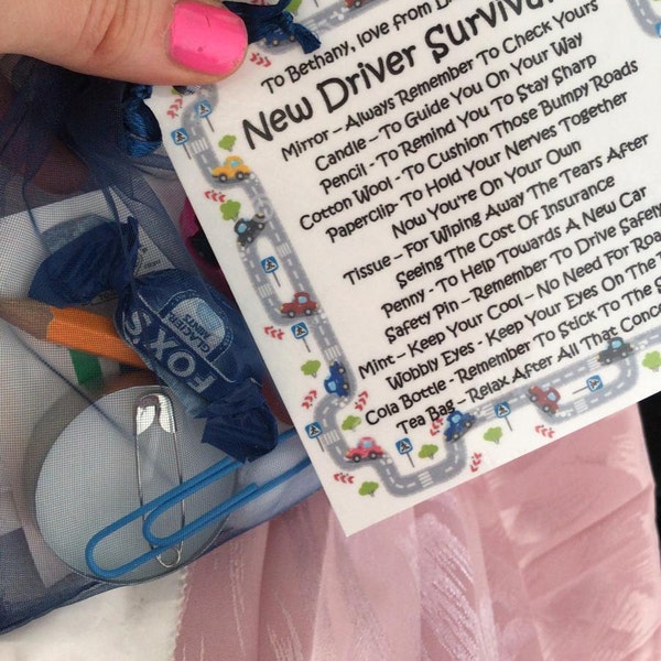 New Driver Survival Kit ~ Fun Novelty Congratulations Gift & Keepsake ...