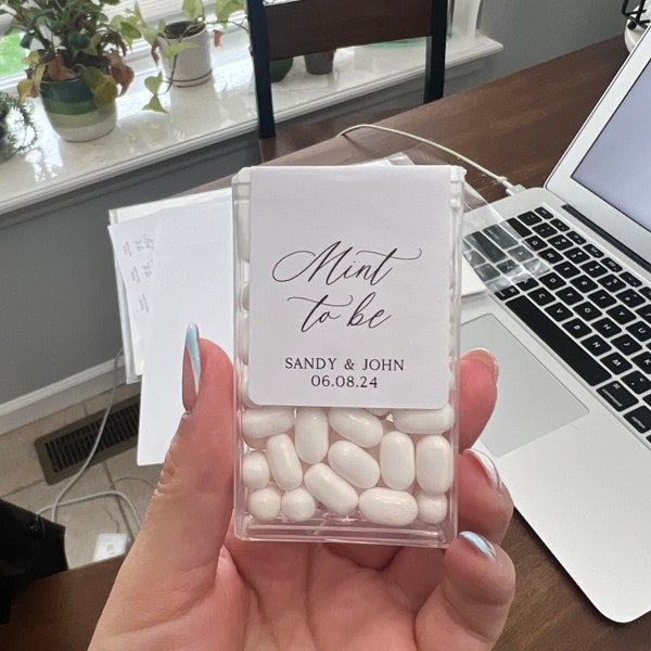 Wedding Favor Sticker - Mint to Be Stickers - Breath Mint Labels ...