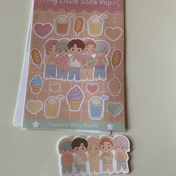 Kawaii Jello Squid Sticker Sheet | Cute Dessert Squid Characters in ...