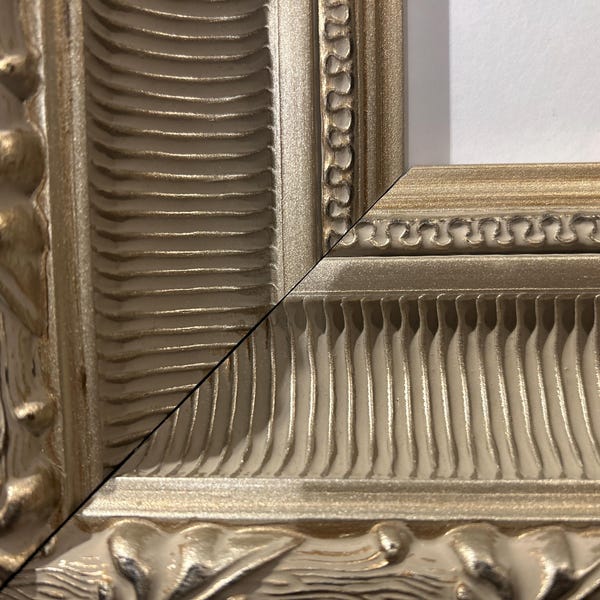 Vintage Blue Brown 14x18 Wood 23-inch Frame Classic Midcentury Frame ...